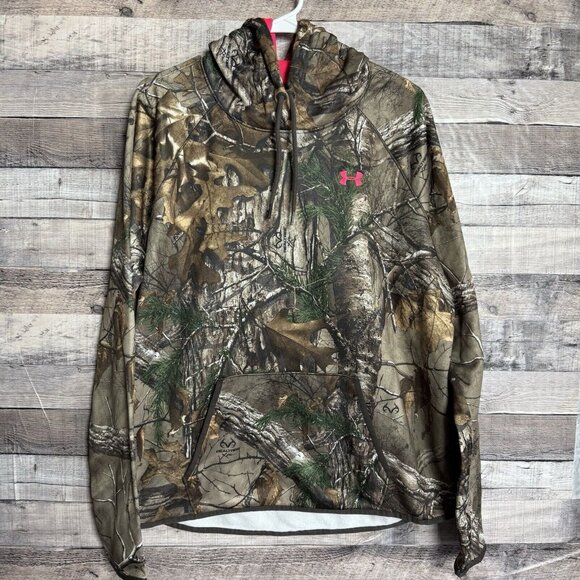 Under Armour | Tops | Under Armour Realtree Camo Logo Sweater Hoodie ...